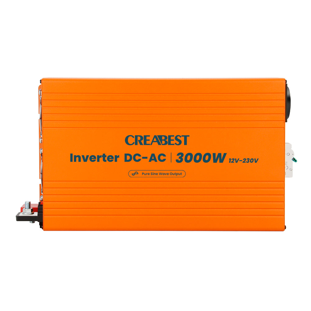 CREABEST 3000W Inverter 12v 230v till Husbil Biltema Ren Sinus Med Jor – Creabest-SE