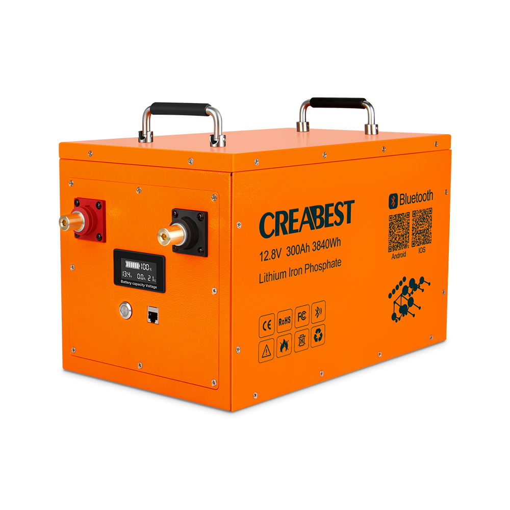 CREABEST LiFePO4 Batteri 12.8V 300Ah till Husbil Husvagn Marin Solcell ...